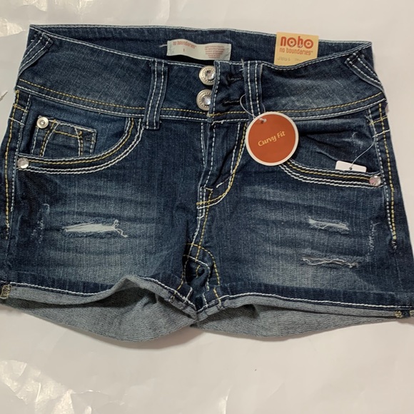 NOBO | Shorts | Nobo Juniors Curvy Fit Bling Short Blue Denim Size ...